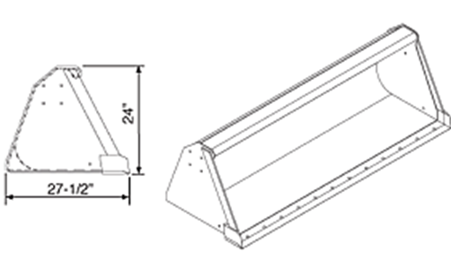 Series-500 Utility Buckets for Tractor Loaders - Lingle Equipment