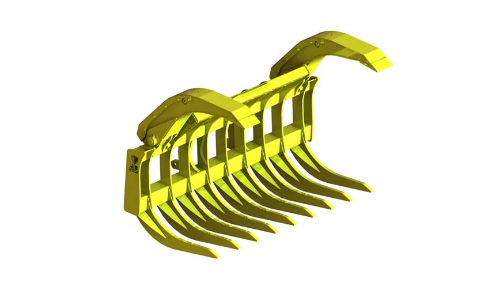 Loader Rake With Clamps - PowerQuip, Inc.