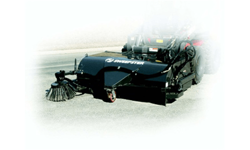 Sweepster Skid Steer Dump Bucket Broom VRS7 - German-Bliss Equipment Inc.